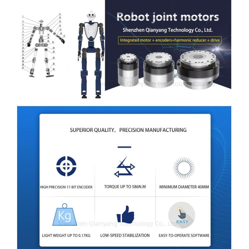 Robot Joint Motor Harmonic Reducer Joint Actuator Robot Joint Motor Module Robotic Arm Motor