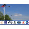 china Hexagonal 5m Powder Coating Galvanized Steel Pole One Section with One Cross Arm