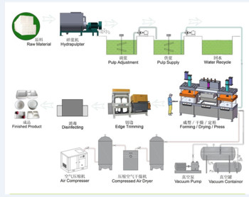 Quality Eco Friendly Paper Moulding Machine 30kw For Disposable Plates for sale