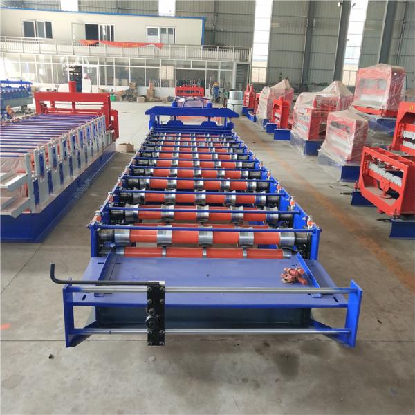 Quality Roof Tile Trapezoidal Sheet Roll Forming Machine Sidewall 16mm Under Frame 300 H for sale