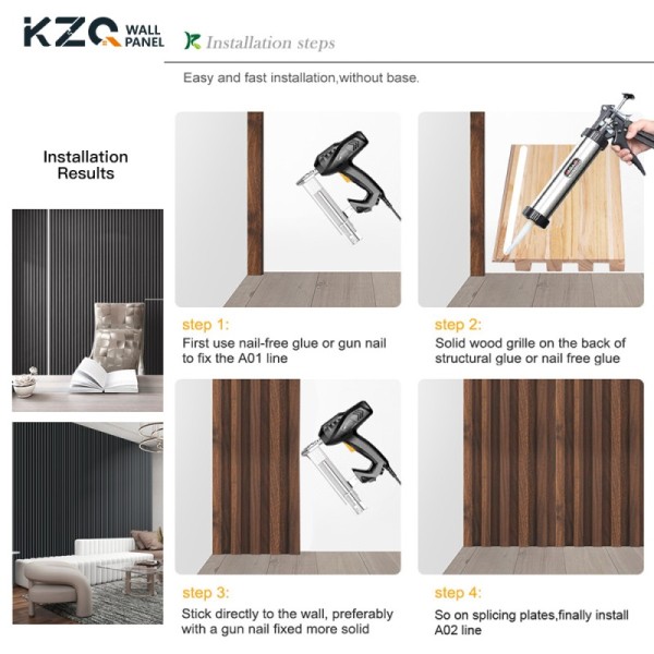 Quality Wall Decoration Solid Wood Grille Bamboo Wood Background Wall WPC Wall Panel for sale