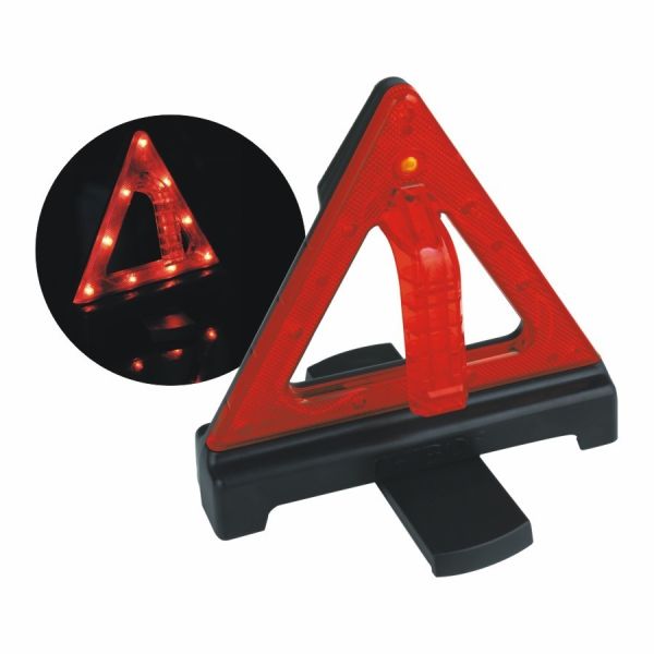 Quality Road Safety Flashing LED Warning Triangle Easily Handle and Assemble for Car Emergency for sale