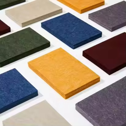 Quality 100% PET Acoustic Panel Coverage Efficiency Felt Acoustic Panel Custom Size Color for sale