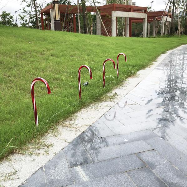 Quality Long-Lasting Candy Cane Ground Light for Christmas Decoration 10000 Hours for sale