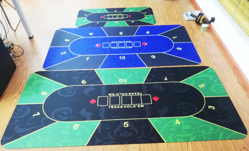 Minglu CPM-002 Professional Sure Sick Rubber  Poker Table mat Top Play Cards Gambling Poker mat