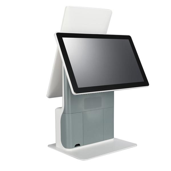 Quality Mini Dual Touch Screen Self Service Ordering Machine Ticket POS Kiosk for sale