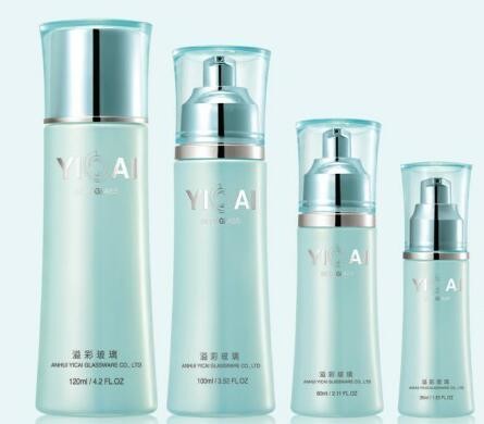 Quality 100ml Commercial Glass Pump Bottles Lotion Bottles/ Custom Cosmetic Packaging for sale