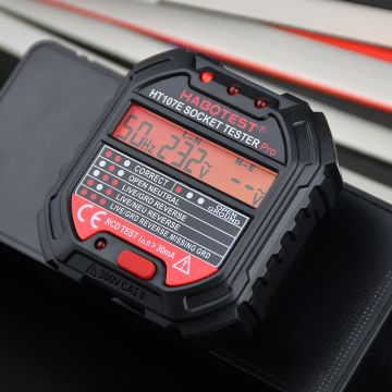 Quality Open Neutral Plug Socket Tester , HT107E Wall Socket Tester for sale