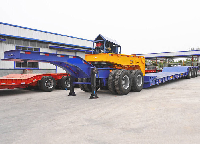 Manufacturer Lowbed Truck Semi Trailer Detachable with Gooseneck