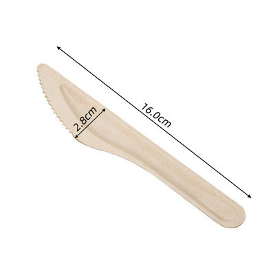 Quality Eco Friendly Bagasse Cutlery Sugarcane Compostable Knife 6.2'' for sale