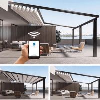 Quality Sunshade Sliding Folding Lip Roof Outdoor Retractable Canopy Aluminum Frame for sale