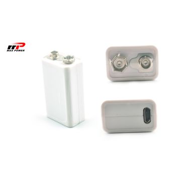 Quality 9V 550mAh USB Lithium Ion Rechargeable Batteries UN38.3 MSDS IEC 500 Cycles Life for sale