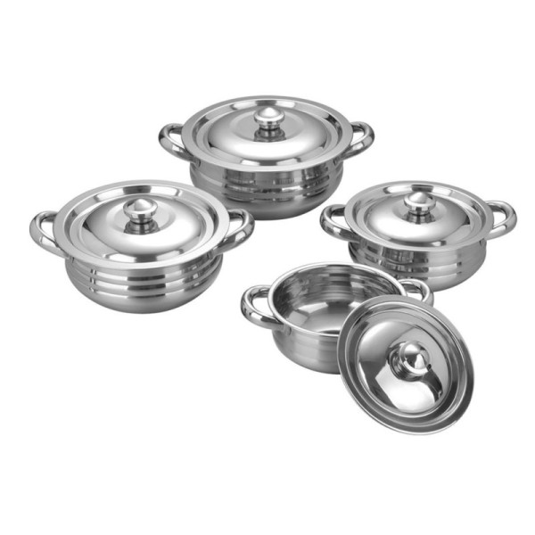 Quality Mirror Finished Stainless Steel Pots And Pans Set , Stainless Steel Cooking Set for sale