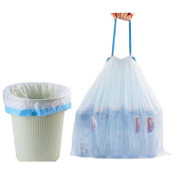 Quality Colorful Recycled PE Garbage Bag Drawstring Trash Bag for Eco-Friendly Waste for sale