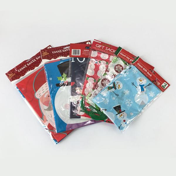 Quality Custom LDPE 65*80cm Plastic Gift Wrap Bags With Drawstring for sale