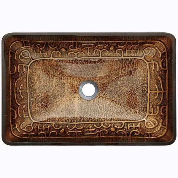 Quality Large Rectangular Vessel Sinks Bathroom Hot Melt Hand Drawing for sale