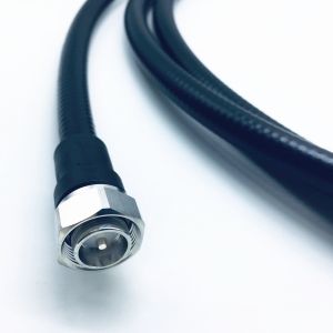 Quality 50 OHM RF Jumper Cable Mini Din Male 4.3-10 / 4.3-10 For 1/2 Super Flex Cable for sale