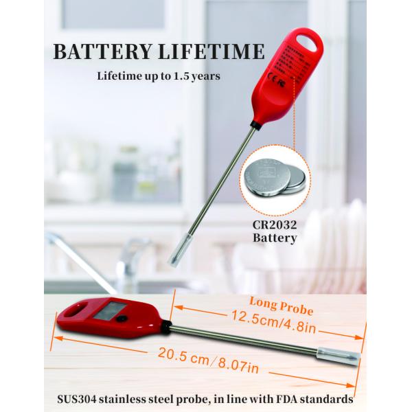 Quality Ip67 Waterproof Instant Read Digital Meat Thermometer SS 304 Probe Kitchen for sale
