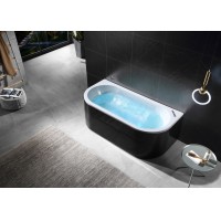 Quality Single Bathtub With Double Waterfall One Piece Led Strip for sale