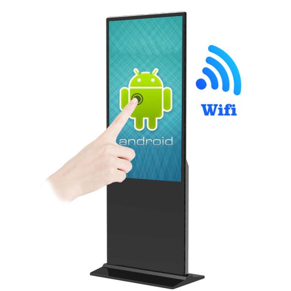 Quality 55 Inch Floor Stand Android Touch Screen Advertising Players Lcd Digital Signage for sale