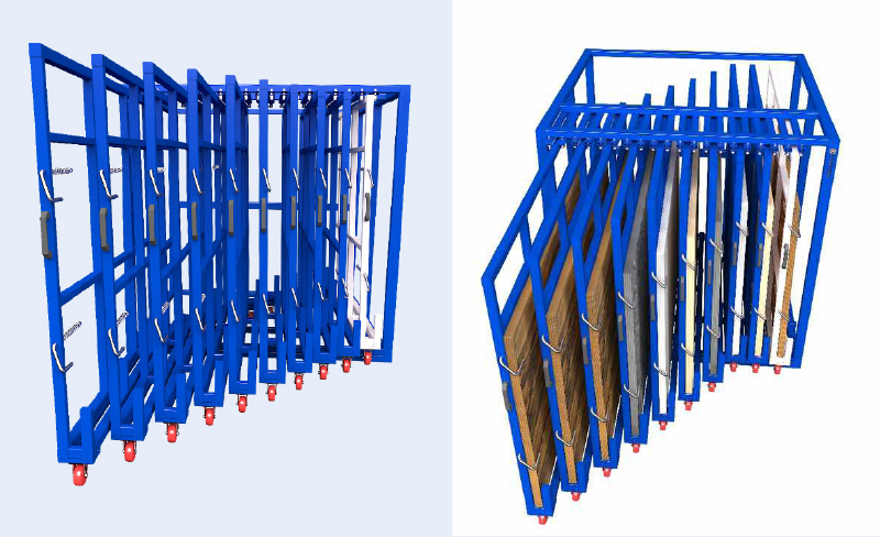 Vertical Roll Out Sheets Rack  Metal Sheets Storage Racking Drawer Racking
