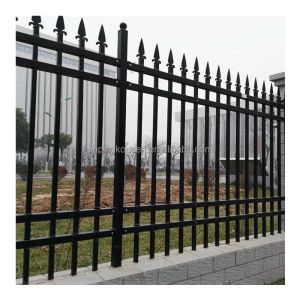 Quality 3m Black Aluminum Hot Dipped Galvanized Powder Coated Garden Steel Fence Panels for sale
