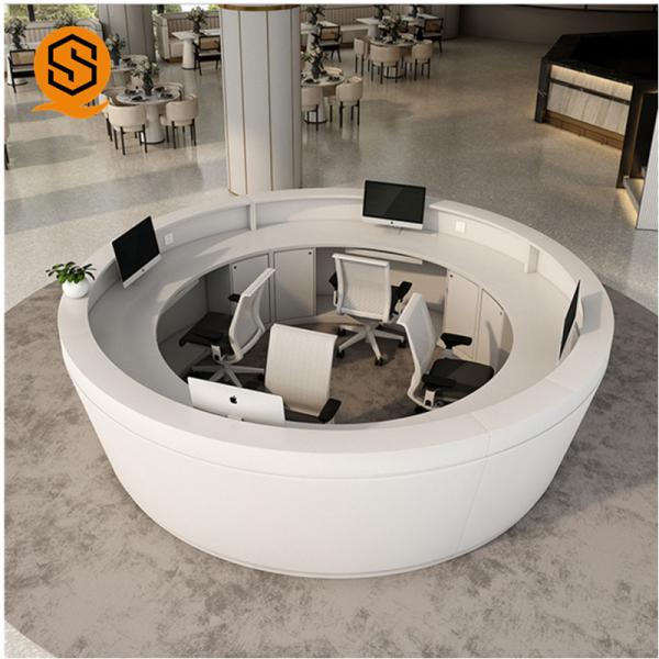 Quality ISO9001 Approved Airport Reception Desk Round Reception Table for sale