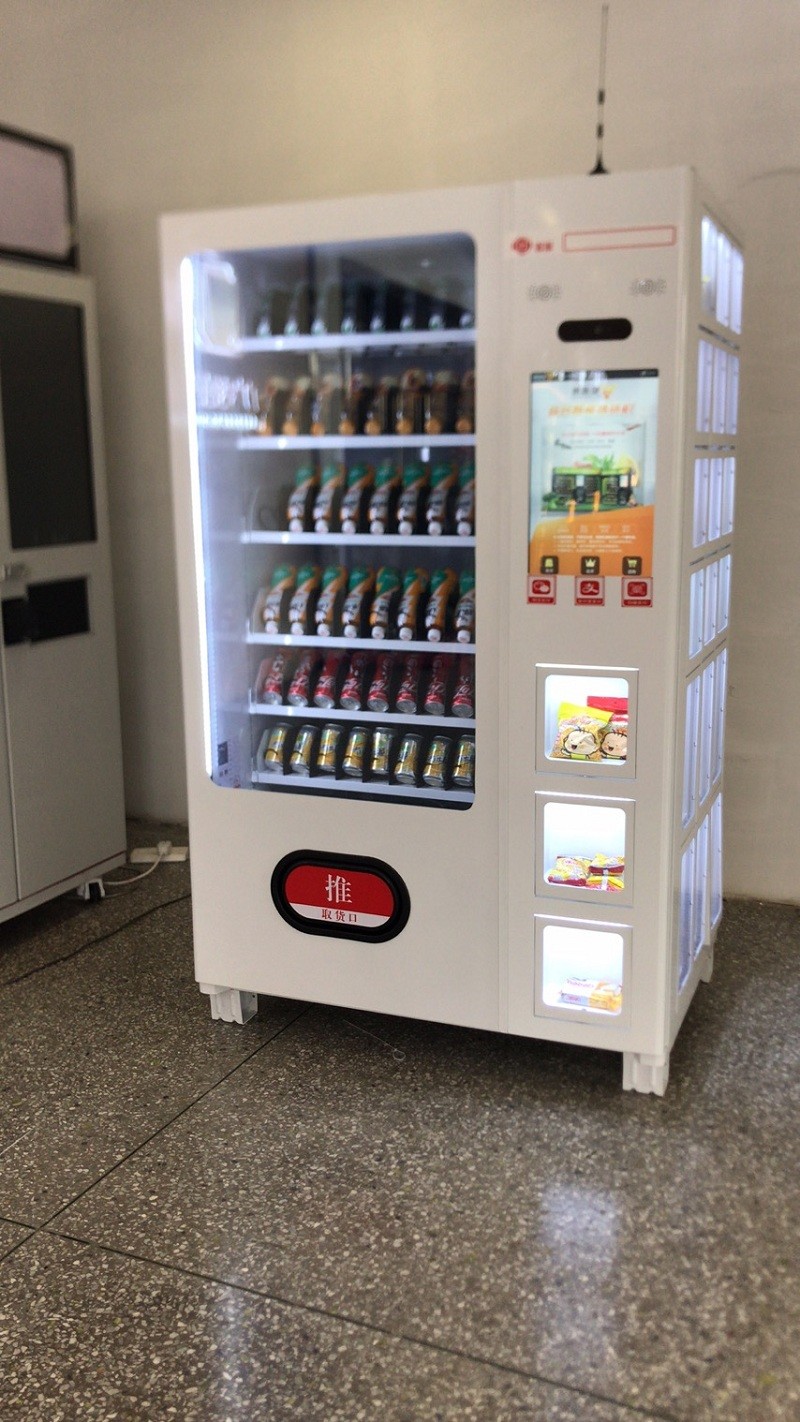 Quality Self Touch Screen Drink Snack Vending Machine USA banknote vending machines black  vending machine for sale