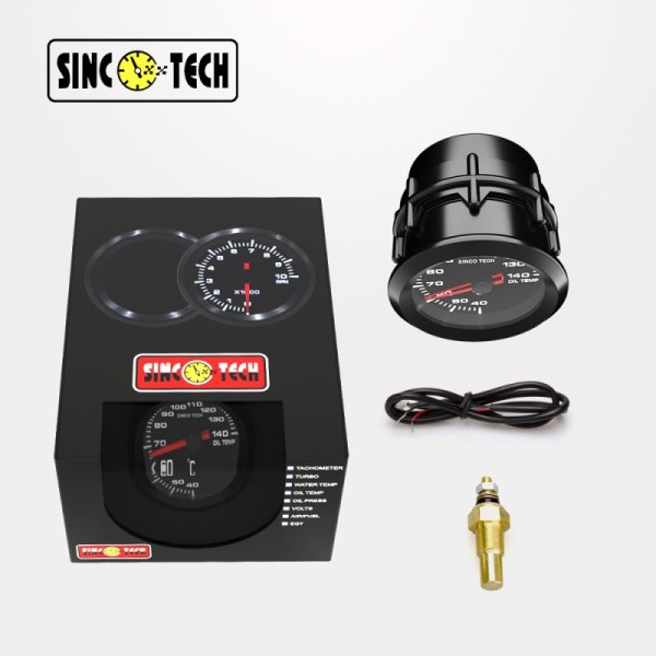 Quality 638 Sensor White Sinco Tech Dash Lcd Display Oil Temperature Gauge for sale