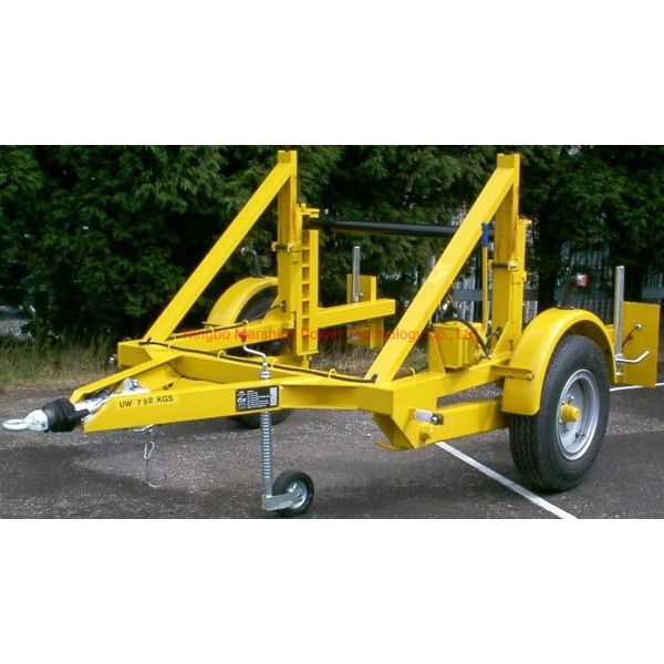 Quality Steel Wire Drum Single Hydraulic Cable Reel Trailer Self Loading OEM for sale