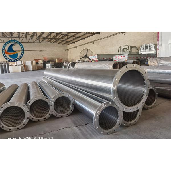 Quality Gas Wire Wrapped Well Screen Welded Ring / Thread Couplings / Flange Supported for sale