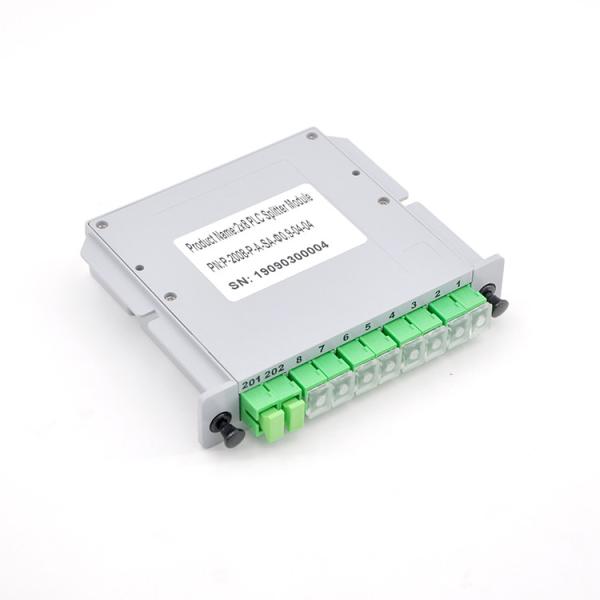 Quality ABS 2x8 Multimode Fiber Optic Splitter Plc LGX Box Cassette Card Inserting for sale
