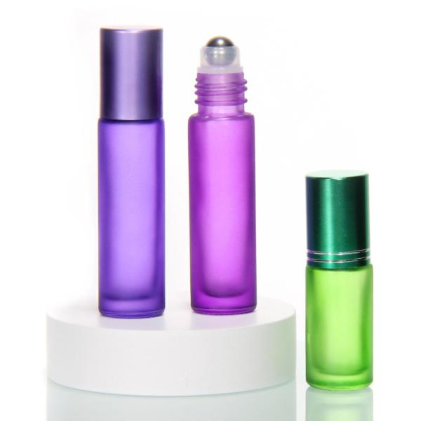 Quality Custom 5Ml 10Ml 15Ml Glass Perfume Roll On Bottle With Stainless Steel Roller for sale