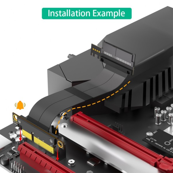 Quality PCIE3.0 4X E4X SFF 8639 Adapter Sff 8639 To M 2 Ribbon Extender Cable for sale