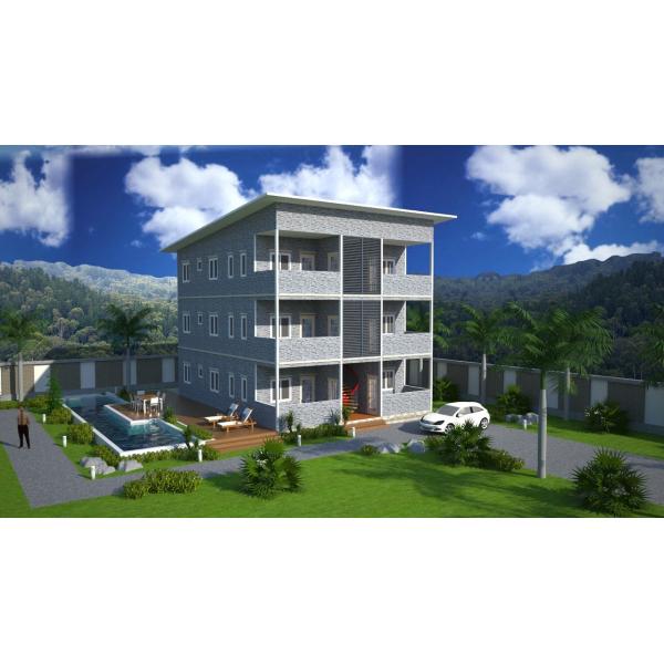 Quality Prefabricated Apartment Buildings / Living Or Office Supply Buildings for sale