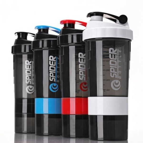 Quality Personalized Three Layers Shaker Bottle WITH LID for GYM Fitness Sports Outdoor for sale