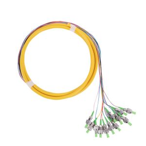 Quality ST APC Connector Fiber Optic Pigtail with 0.3 dB Insertion Loss and 12 Core for sale
