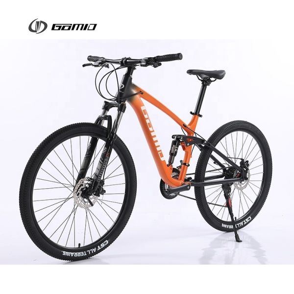 Quality 17-18KG GOMID Four Link Soft Tail Mountain Bike SHIMANO Kit MTB Gear Cycle OEM Bisiklet Full Suspension Bicicletas Custom Bicycle for sale