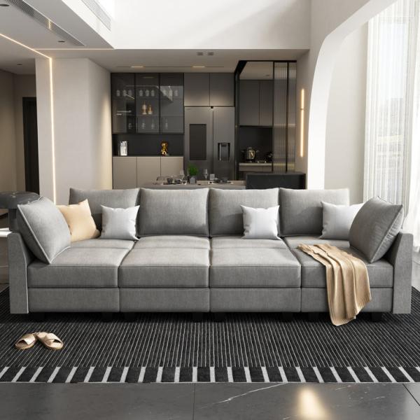 Quality U Shaped Modular Sectional Sofa Multiscene Anti Scratch Modern Style for sale
