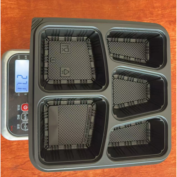 Quality PP food boxes, 5-grid PP disposable food boxes, 5-grid PP food boxes, 5-grid for sale