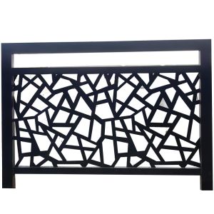 Quality Preassembled Outside Black Wrought Iron Guardrail Fence Panel Balustrade for sale