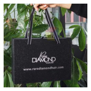 Quality Customized Hair Extension Packaging Boxes Sliding Drawer With Ribbon Handle for sale