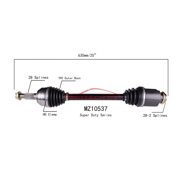 Quality Cold Forging Grinding Cv Shaft Assembly 20CrMnTi Steel Mazda 6 Drive Shaft for sale