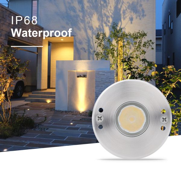 Quality IP68 Underwater LED Pool Lights Stainless Steel 316 1W 2W Submersible Asymmetrical Lens for sale