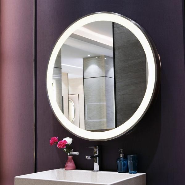 Quality Bathroom LED Mirror with Replaceable Strip and 5mm Thick Copper Free Silver for sale