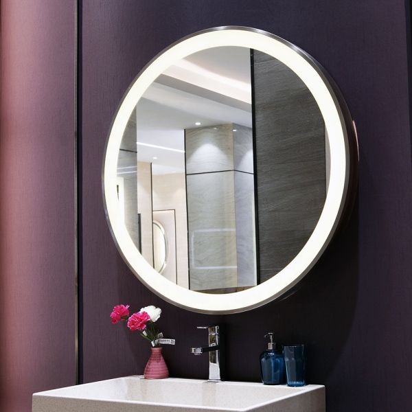 Quality Bathroom LED Mirror with Replaceable Strip and 5mm Thick Copper Free Silver Mirror for sale