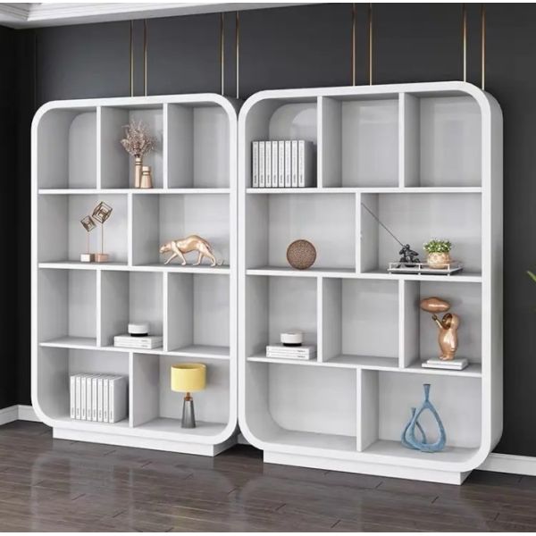 Quality White bookcase File cabinet lacquered luxury office furniture modern design sense display cabinet for sale