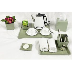Quality Eco-friendly Green Sustainable Hotel Guest Amenities Suppliers Tray Tea Leaf Box for sale