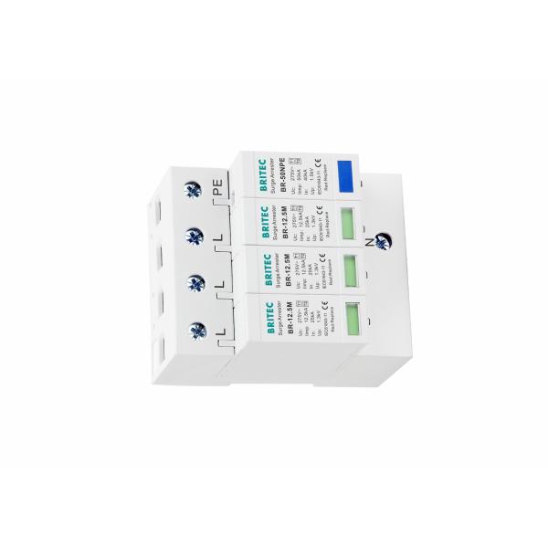 Quality CE Class B+C 12.5KA Lightning Arrester Surge Absorber High Discharge Current for sale