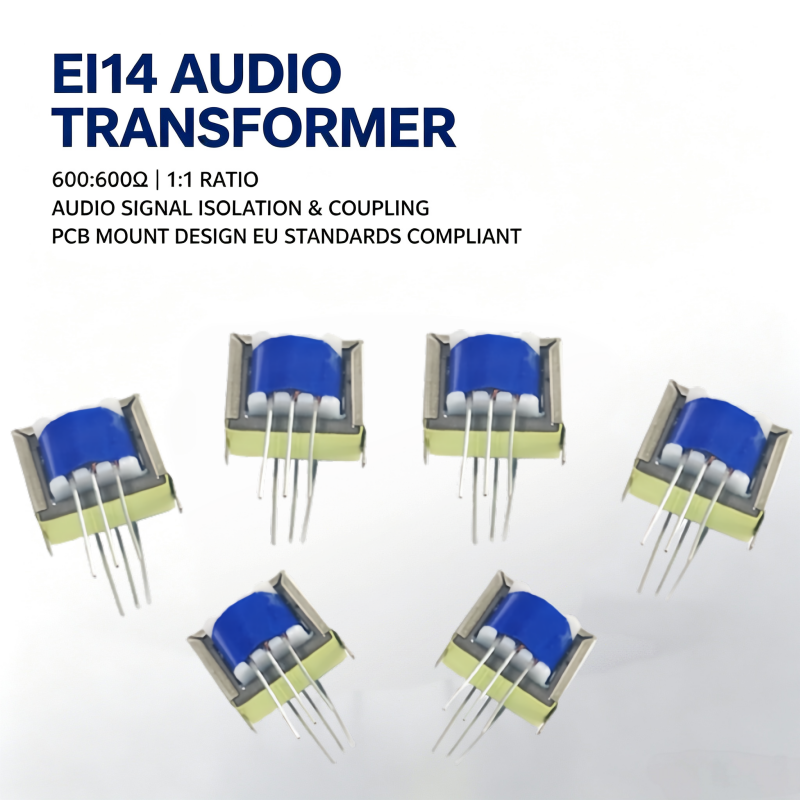 Quality EI14 600:600 Audio Isolation Transformer with Permalloy Core for PCB Mount Signal Coupling for sale